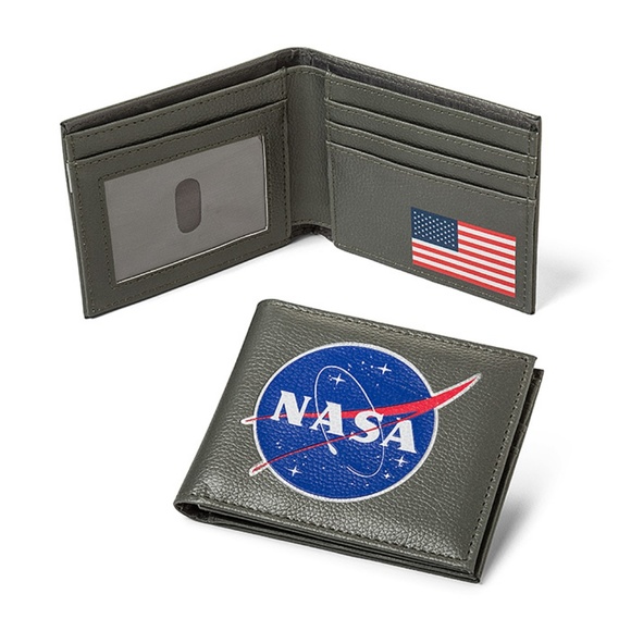 Concept One | Bags | Nasa Logo Wallet Bifold American Flag Mens Gray ...